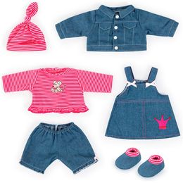 Puppenkleidung BAYER "Hose/Jacke 42- 46 cm", blau (blau, pink), Puppenkleidung, Kinder