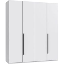 Dreht&uuml;renschrank wimex "Kleiderschrank London, in den Breiten 180cm, 225cm oder 270cm", wei&szlig; (wei&szlig;, griffe grafit), B:180cm H:208cm T:58cm, Holzwerkstoff, Schr&auml;nke, Dreht&uuml;renschrank, wahlweise mit Basic- oder Premium-Ausstattung erh&auml;ltlich