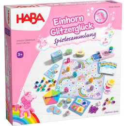 Spielesammlung Haba "Einhorn Glitzergl&uuml;ck Spielesammlung", bunt, Spiele, Kinder, Holz, Kunststoff, Pappe