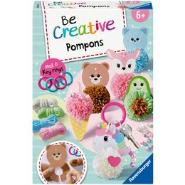 Kreativset Ravensburger "BeCreative Midi, Pompons Kawaii", bunt, Kreativsets, KinderB:18,3cm H:11,5cm L:3,7cm, Made in Europe, B:18,3cm H:11,5cm L:3,7cm
