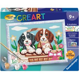 Malen nach Zahlen Ravensburger "CreArt, Hunde im K&ouml;rbchen", bunt, Malvorlagen, Kinder, Made in Europe