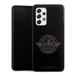 DeinDesign Galaxy A53 5G Handy Silikon H&uuml;lle Case schwarz Handyh&uuml;lle Acdc Merchandise Rock