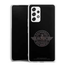 DeinDesign Galaxy A53 5G Handy Silikon H&uuml;lle Case transparent Handyh&uuml;lle Acdc Merchandise Rock Silikon Case