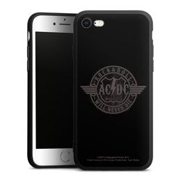 DeinDesign iPhone SE (2020) Handy Premium Silikon H&uuml;lle Handyh&uuml;lle schwarz Case Rock Acdc Merchandise Silikon Premium Case