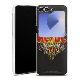 DeinDesign Galaxy Z Flip 6 Handy Hard Case Schutzh&uuml;lle transparent Smartphone Handy H&uuml;lle Music Acdc Rock Hard Case