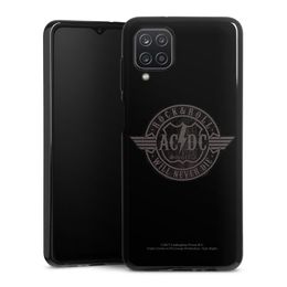 DeinDesign Galaxy A12 Handy Silikon H&uuml;lle Case schwarz Handyh&uuml;lle Rock Acdc Merchandise