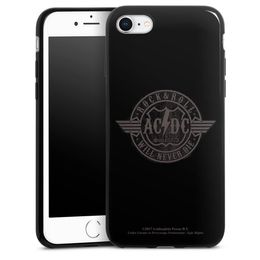 DeinDesign iPhone SE (2020) Handy Slim Case extra d&uuml;nn Silikon Handyh&uuml;lle schwarz H&uuml;lle Rock Acdc Merchandise Silikon Slim Case