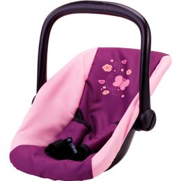 Puppen Autositz BAYER "lila/rosa Schmetterling", lila (lila, rosa schmetterling), Puppenausstattungen, KinderB:30cm H:33cm L:44cm T:44cm, Kunststoff, Metall, B:30cm H:33cm L:44cm T:44cm