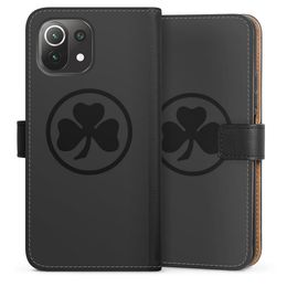 DeinDesign Xiaomi Mi 11 Lite 5G Handy Klapph&uuml;lle Handyh&uuml;lle aus Kunst Leder schwarz Flip Case Spvgg Greuther F&uuml;rth Official Licensed Product Clover Sideflip mit 