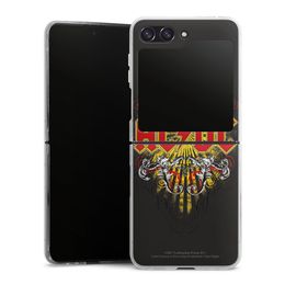 DeinDesign Galaxy Z Flip 5 Handy Hard Case Schutzh&uuml;lle transparent Smartphone Handy H&uuml;lle Music Acdc Rock Hard Case