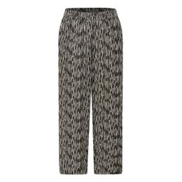 Stoffhose Kaffe "Casual Hose KAmille", Damen, Gr. 40, N-Gr, schwarz (schwarz, chalk graphic lines), Obermaterial: 100% Viskose LENZING ECOVERO CV LenzEcov., Hosen Stoffhose