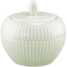 Zuckerdose Seltmann Weiden "Amina", gr&uuml;n, H:9,4cm &Oslash;:9,6cm, Porzellan, Lebensmittelaufbewahrungsbeh&auml;lter, Zuckerdose, Beh&auml;lter f&uuml;r Zucker