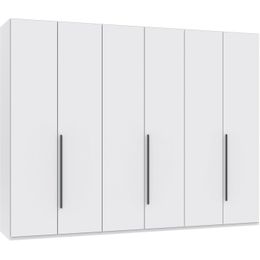 Dreht&uuml;renschrank wimex "Kleiderschrank London, in den Breiten 180cm, 225cm oder 270cm", wei&szlig; (wei&szlig;, griffe grafit), B:270cm H:208cm T:58cm, Holzwerkstoff, Schr&auml;nke, Dreht&uuml;renschrank, wahlweise mit Basic- oder Premium-Ausstattung erh&auml;ltlich