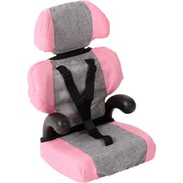 Bayer Chic 2000 Puppen Autositz CHIC2000 "f&uuml;r Puppen bis Gr&ouml;&szlig;e 48 cm", rosa (melange grau, rosa), Puppenausstattungen, KinderB:22cm H:38cm T:22cm, Kunststoff, Polyester, B:22cm H:38cm T:22cm