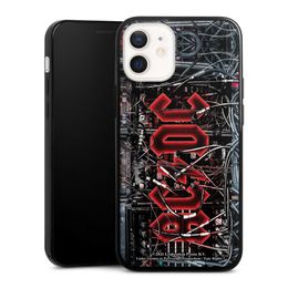 DeinDesign iPhone 12 mini Handy Slim Case extra d&uuml;nn Silikon Handyh&uuml;lle schwarz H&uuml;lle Merchandise Acdc Official Licensed Product Silikon Slim Case