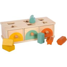Steckspielzeug Small Foot "Sortierspiel Montessori", bunt, Steckspielzeug, BabyB:28cm H:8,5cm T:12cm, Holz, B:28cm H:8,5cm T:12cm