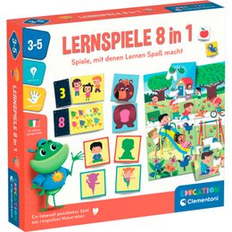 Spiel Clementoni "Education, Lernspiel 8 in 1", bunt, Spiele, Kinder, Made in Europe