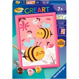 Malen nach Zahlen Ravensburger "CreArt, Niedliche Hummeln", bunt, Malvorlagen, KinderB:13cm H:18cm, Made in Europe, B:13cm H:18cm