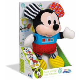 Pl&uuml;schfigur Clementoni "Baby Clementoni, Disney Baby, Pl&uuml;sch Mickey mit Bei&szlig;ring", bunt, Pl&uuml;schfiguren, JungenH:35cm, Pl&uuml;sch, H:35cm
