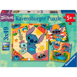 Puzzle Ravensburger "Disney Stitch", bunt, Puzzles, KinderB:21cm H:21cm, Pappe, Made in Europe, B:21cm H:21cm