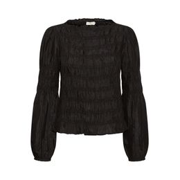 Langarmbluse Cream "Bluse langarm CRHenva", Damen, Gr. 40, schwarz (pitch schwarz), Obermaterial: 55% Viskose LENZING ECOVERO CV LenzEcov. 45% Viskose CV., Blusen