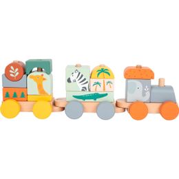 Spielzeug-Zug Small Foot "Holzzug Safari", bunt, Spielzeugfahrzeuge, KinderB:7cm H:11cm T:12cm, Holz, B:7cm H:11cm T:12cm
