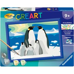 Malen nach Zahlen Ravensburger "CreArt, Pinguin-Familie", bunt, Malvorlagen, KinderB:24cm H:18cm, Made in Europe, B:24cm H:18cm