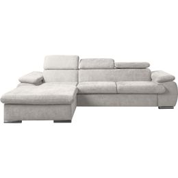 Ecksofa WERK2 "Cosmo modern und bequem, Breite 282cm, L-Form", beige, B:282cm H:99cm T:192cm, 100% Polyester, Sofas, Ecksofa, Eckcouch mit Schlaffunktion, Bettkasten & verstellbaren Kopfteilen