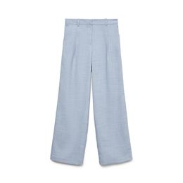 V&eacute;ro Moda Anzughose VERO MODA "VMCASSIDY MW WIDE PANT NOOS", Damen, Gr. 36, L&auml;nge 30, blau (infinity detail:melange), Web, Obermaterial: 95% Polyester, 5% Elasthan, meliert, lang, Hosen Anzughose, Materialmix
