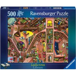 Puzzle Ravensburger "Ludicrous Libray", bunt, Puzzles, KinderB:30cm H:23cm, Pappe, Made in Germany, B:30cm H:23cm