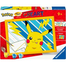 Malen nach Zahlen Ravensburger "CreArt, Freches Pikachu", bunt, Malvorlagen, KinderB:24cm H:18cm, Made in Europe, B:24cm H:18cm