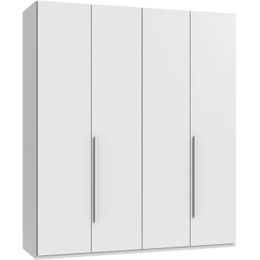 Dreht&uuml;renschrank wimex "Kleiderschrank London, in den Breiten 180cm, 225cm oder 270cm", wei&szlig; (wei&szlig;, griffe wei&szlig;), B:180cm H:208cm T:58cm, Holzwerkstoff, Schr&auml;nke, Dreht&uuml;renschrank, wahlweise mit Basic- oder Premium-Ausstattung erh&auml;ltlich