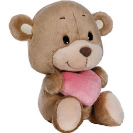 Kuscheltier Nici "B&auml;r mit Herz, 22 cm", braun, Pl&uuml;schfiguren, KinderB:16cm H:22cm L:12cm, Kuscheltier, B:16cm H:22cm L:12cm