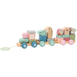 Steckspielzeug Sterntaler "Eisenbahn Holz", bunt, Steckspielzeug, BabyB:37,7cm, Holz, B:37,7cm