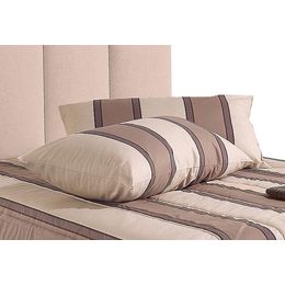 Dekokissen, braun (braun, gemustert), B:40cm L:80cm, Polyester, Westfalia Schlafkomfort, Dekokissen_Sitzkissen_Kissenh&uuml;llen, (2 Stck.)