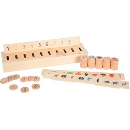 Steckspielzeug Small Foot "Bildersortierbox Weltentdecker", beige (natur), Steckspielzeug, BabyB:10cm H:5,5cm T:40cm, Holz, B:10cm H:5,5cm T:40cm