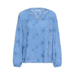 Langarmbluse Cream "Bluse langarm CRGem", Damen, Gr. S/M, blau (placid blau), Obermaterial: 100% Baumwolle CO., Blusen