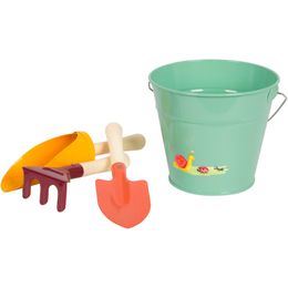Kinder-Gartenset Small Foot "Handschaufel-Set + Eimer, Tiny Garden", bunt, Spielwerkzeug, Kinder