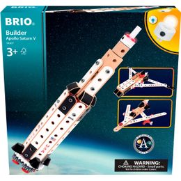 Konstruktions-Spielset Brio "Brio Builder - Apollo Saturn V (34607)", bunt, Spielbausteine, Kinder, Holz, Kunststoff, mit Licht