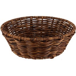 Brotkorb APS "Korb rund &bdquo;COVE&ldquo;, &Oslash; 20 cm, H&ouml;he 7 cm", braun, B:20cm H:7cm L:20cm &Oslash;:20cm, Polyprophylen (PP), Lebensmittelaufbewahrungsbeh&auml;lter, Brotkorb