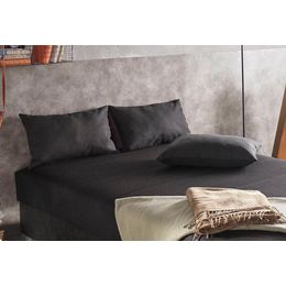 Dekokissen Hapo, grau (anthrazit, unifarben), B:40cm L:60cm, Polyester, Dekokissen_Sitzkissen_Kissenh&uuml;llen, 40x60 cm