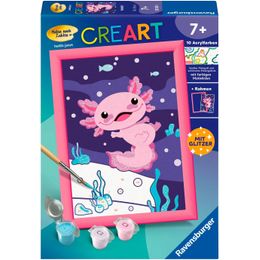 Malen nach Zahlen Ravensburger "CreArt, Axolotl", bunt, Malvorlagen, KinderB:13cm H:18cm, Made in Europe, B:13cm H:18cm