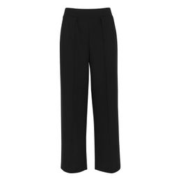 Stoffhose Cream "Casual Hose CRSiki", Damen, Gr. L, N-Gr, schwarz (pitch schwarz), Obermaterial: 95% Polyester PES. 5% Elasthan EL., Hosen Stoffhose