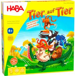 Spiel Haba "Tier auf Tier - Der Klassiker unter den Stapelspielen", bunt, Spiele, Kinder, Holz