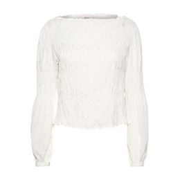 Langarmbluse Cream "Bluse langarm CRHenva", Damen, Gr. 34, wei&szlig; (snow wei&szlig;), Obermaterial: 55% Viskose LENZING ECOVERO CV LenzEcov. 45% Viskose CV., Blusen