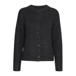 Strickjacke B.Young "Langarm BYMILLER", Damen, Gr. L, schwarz, Obermaterial: 64% Polyester PES. 28% Polyacryl PAN. 8% Wolle mw., Strickjacken Strickjacke