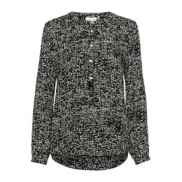 Langarmbluse Kaffe "Bluse langarm KApollie", Damen, Gr. 34, schwarz (schwarz, turtledove graphic dot), Obermaterial: 100% Viskose LENZING ECOVERO CV LenzEcov., Blusen