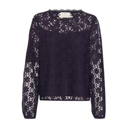 Langarmbluse Kaffe "Bluse langarm KAsilja", Damen, Gr. 34, blau (dawn lila), Obermaterial: 60% Baumwolle CO. 40% Polyamid PA., Blusen