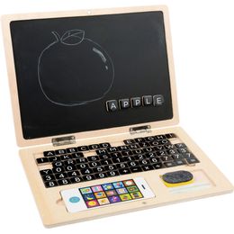 Magnettafel Small Foot "Holz-Laptop mit Magnet-Tafel", beige (natur), Tafeln, Kinder, B/H/L: 22cm x 15cm x 30cm, Holzwerkstoff, B:22cm H:15cm L:30cm