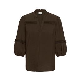 Langarmbluse Kaffe "Bluse langarm KAsonja", Damen, Gr. 40, chocolate braun, Obermaterial: 80% Viskose CV. 20% Polyamid PA., Blusen